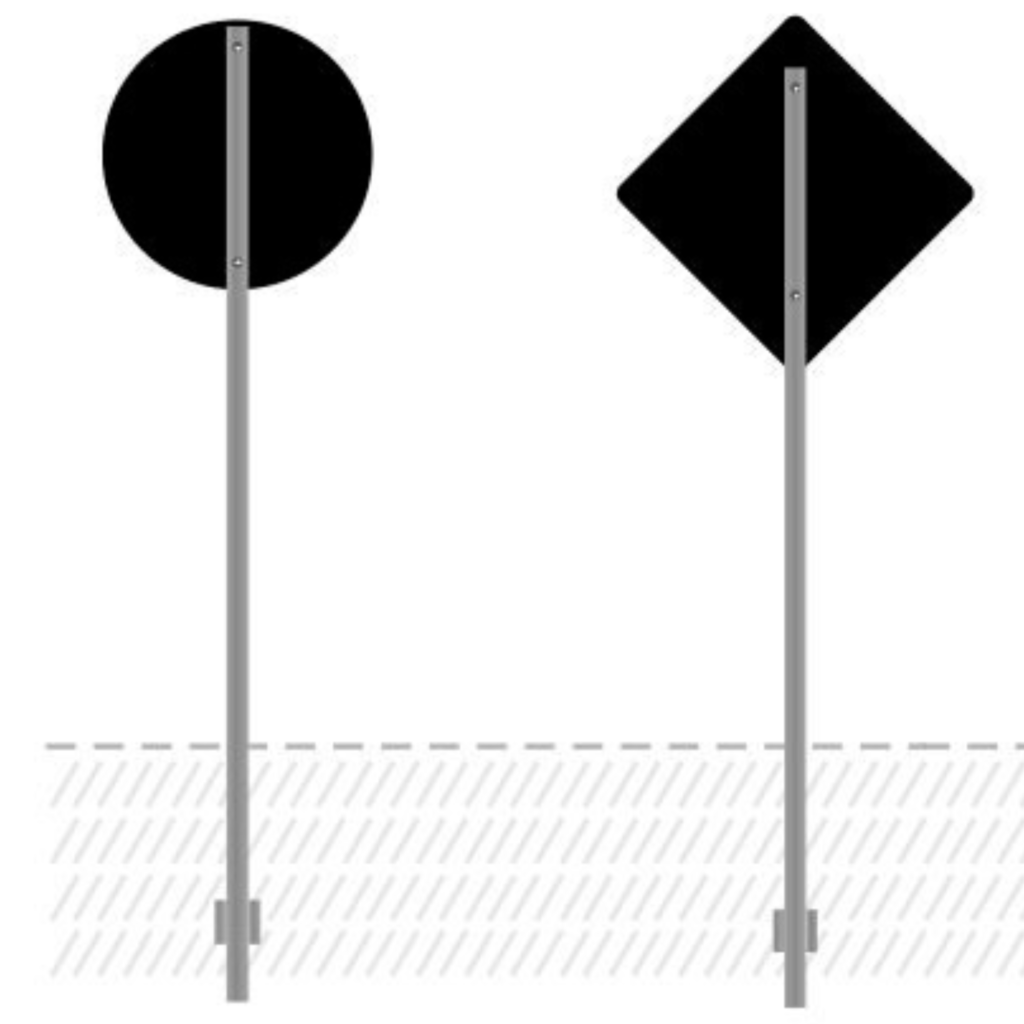 Poste de Sinalização para Placa de Trânsito - Setas Sinalização - Loja ...
